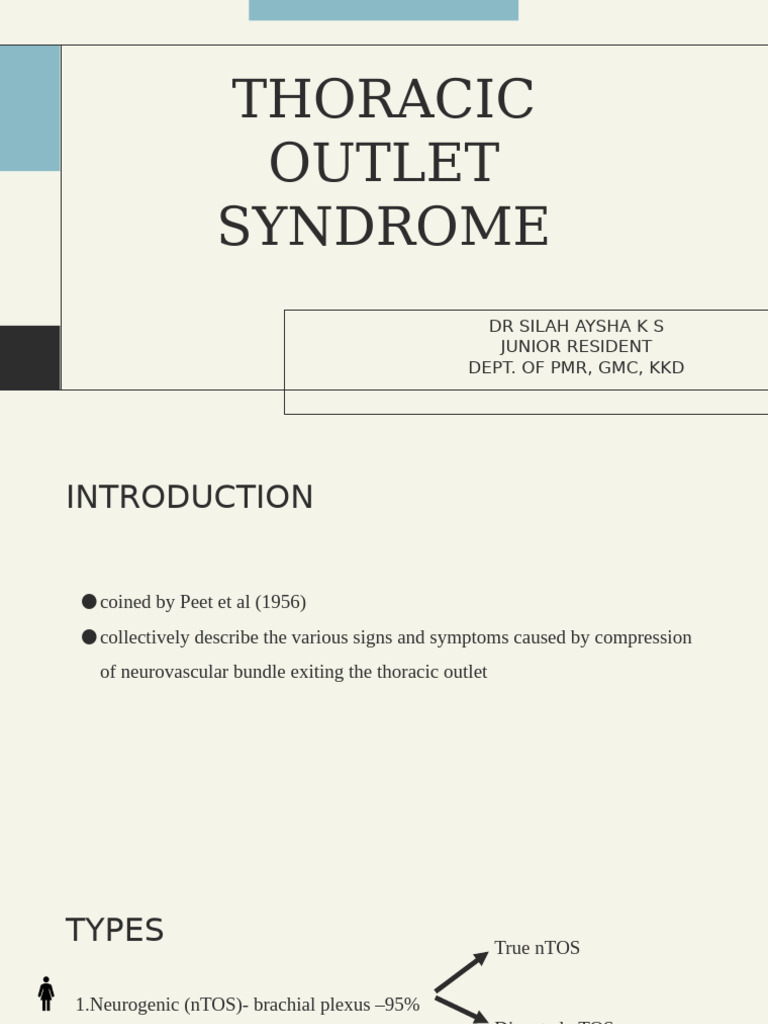 Thoracic Outlet Syndrome | PDF | Musculoskeletal System | Human Anatomy