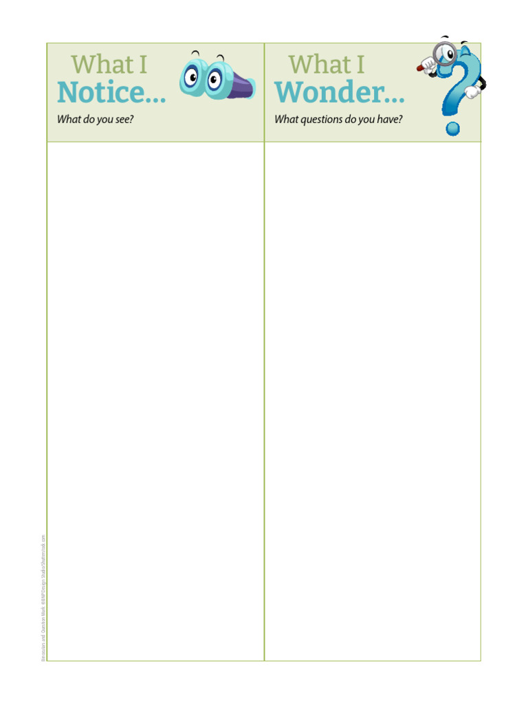 Noticing and Wonderings Chart | PDF