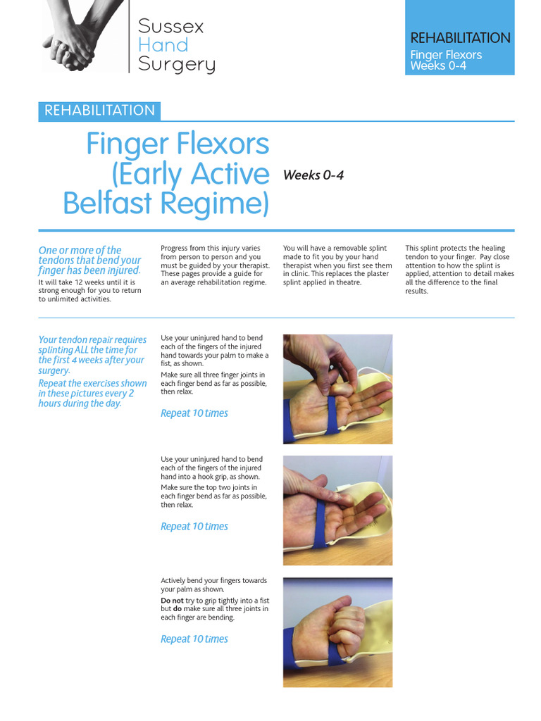 Finger Flexors Weeks 0 To 4 | PDF | Hand | Finger