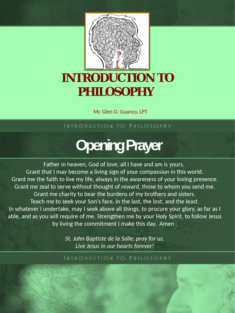 1. Lesson 101 Philo | PDF | Knowledge | Reason