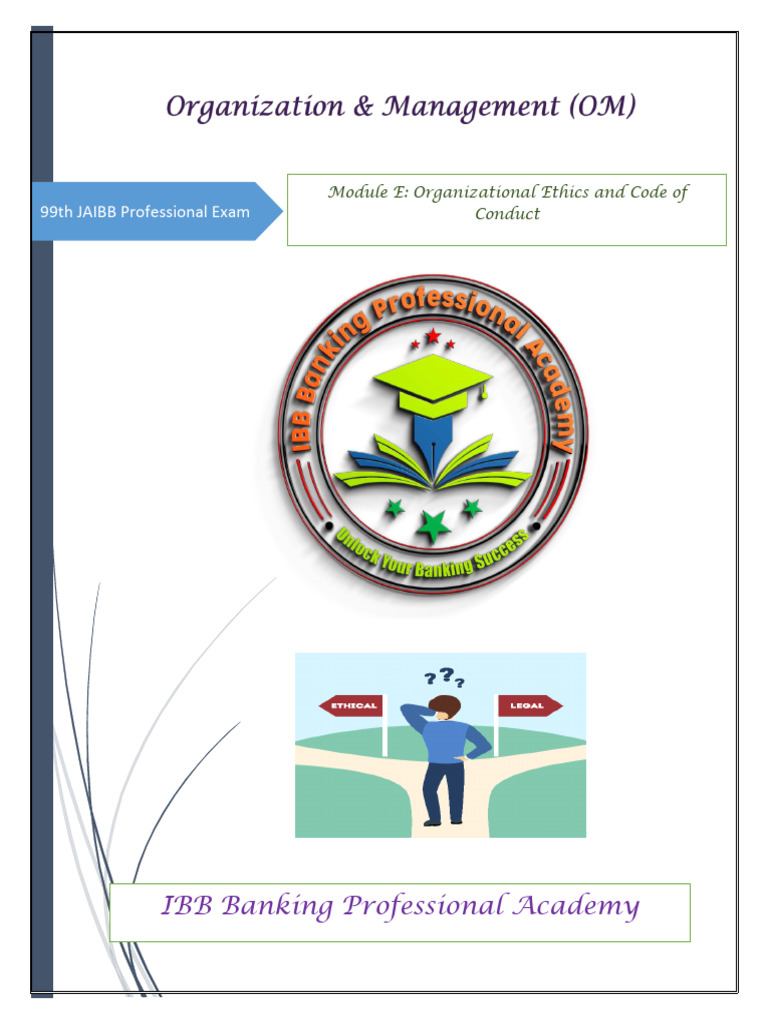 Module E - Organizational Ethics and Code of Conduct | PDF | Integrity ...