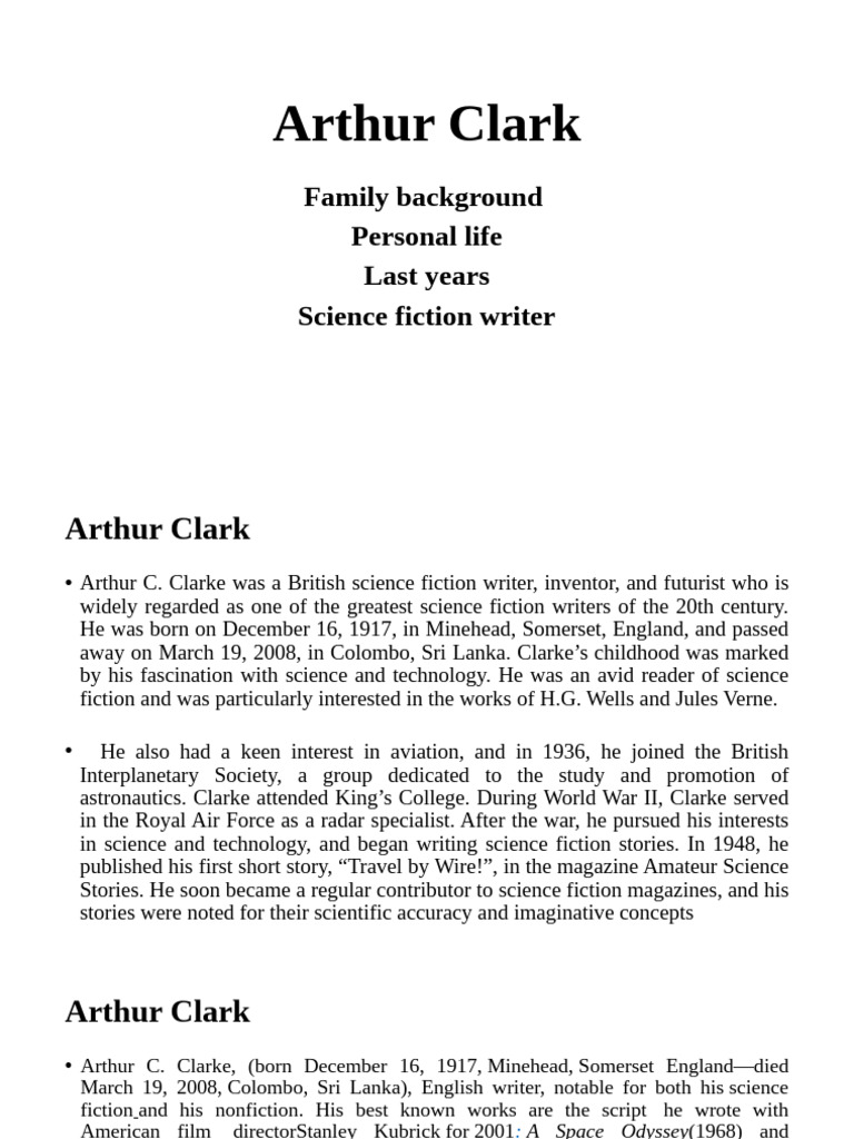 Arthur Clark | PDF