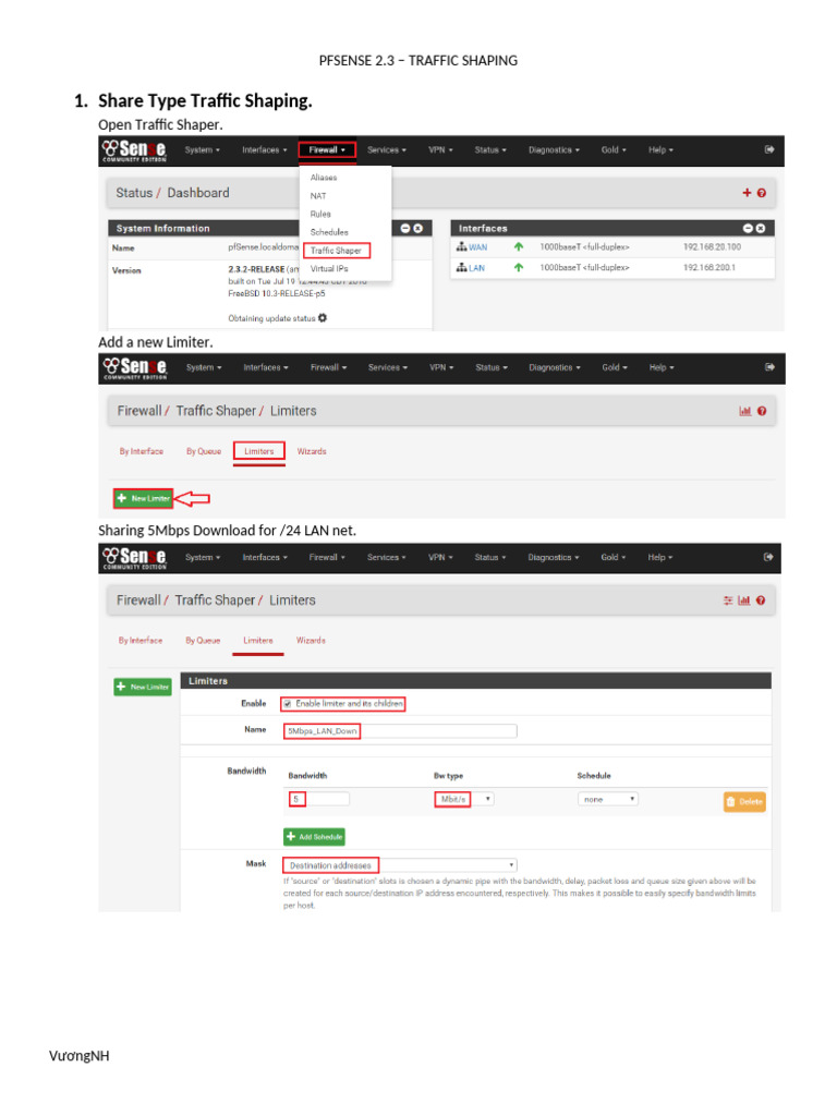 pfSense 2.3 Traffic Shaping Guide | PDF | Computers