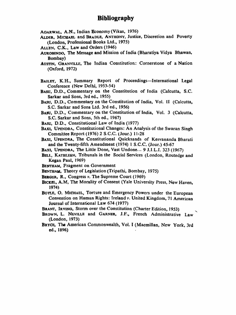 Bibliography | PDF | Constitution | Justice