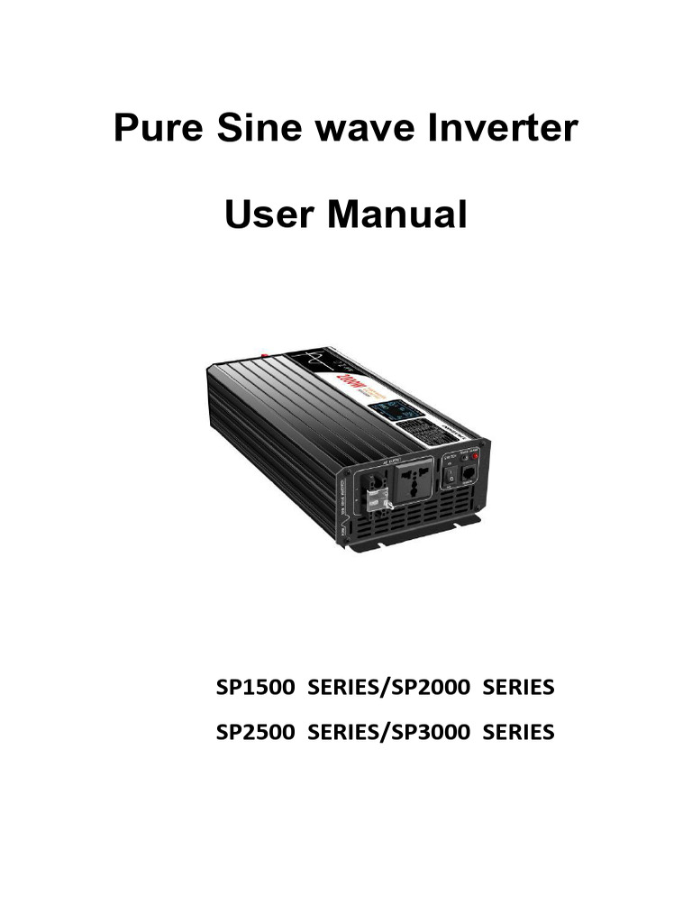 Cotek SP-1500 Inverter User Manual | PDF | Power Inverter | Power Supply