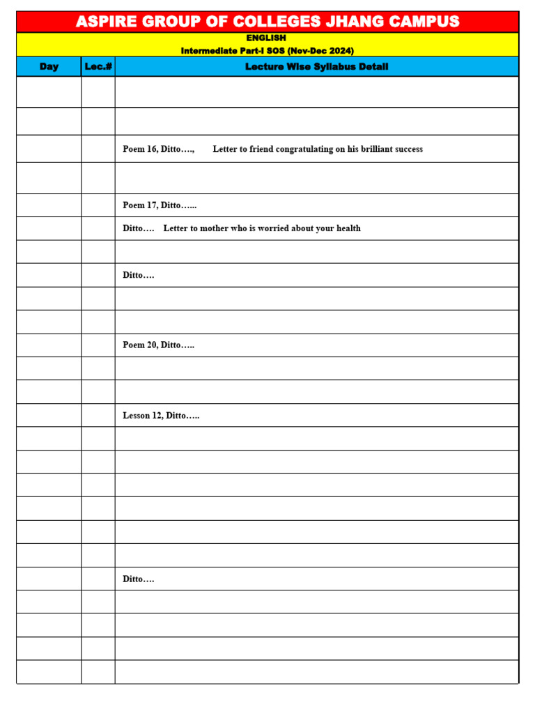 1st Year Session 2024-25 (Syllabus Break-Up) | PDF | Gases | Entropy