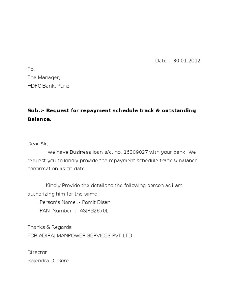 Loan Repayment Details Request | PDF | Finance & Money Management