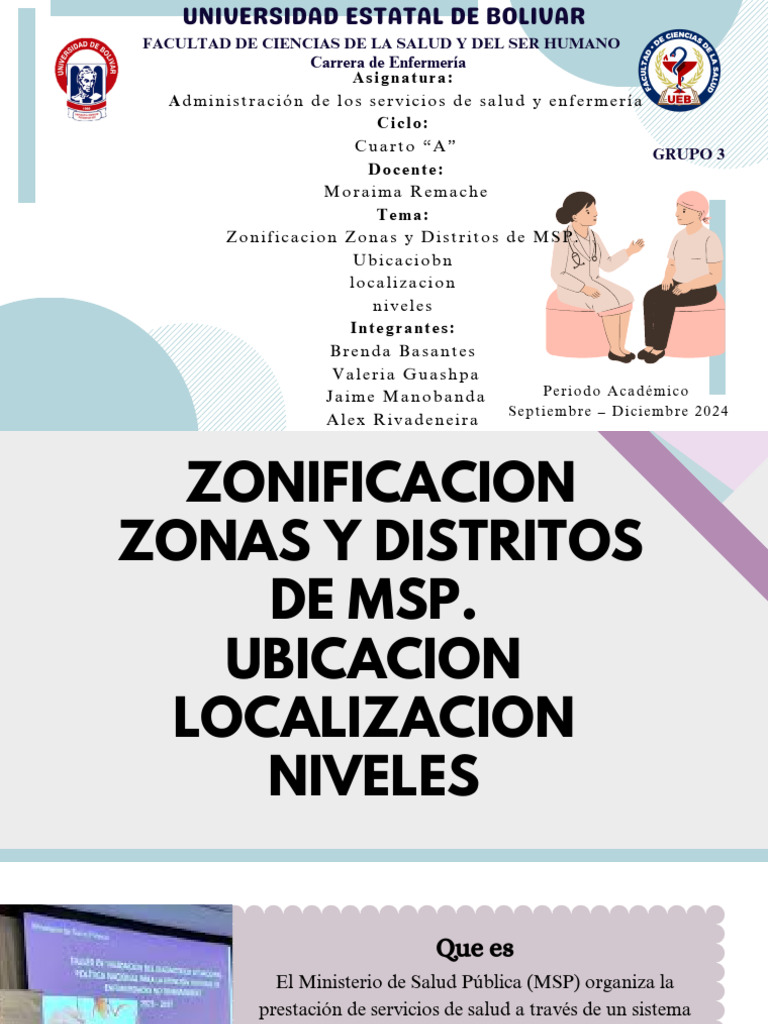 Zonificación de Zonas y Distritos MSP Ecuador | PDF | Hospital | Ecuador