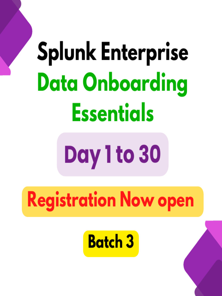 Splunk Enterprise Data Onboarding Course Syllabus | PDF | Linux | Information Technology