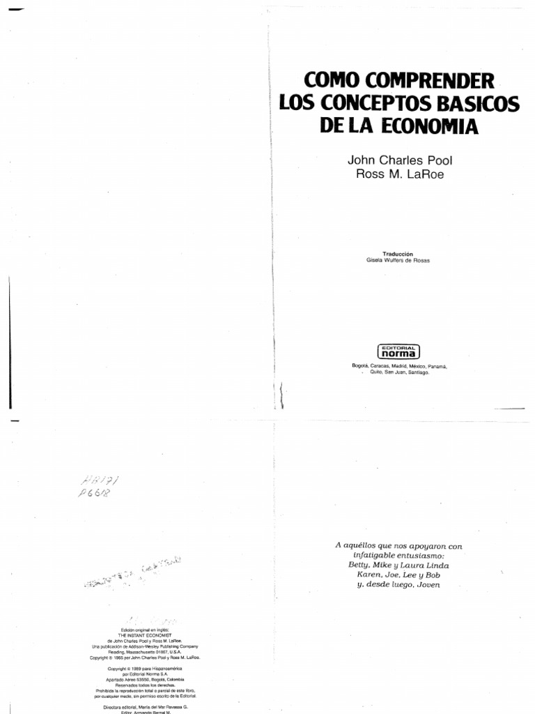 Como Comprender Los Conceptos Basicos de La Economiapdf Completo | PDF