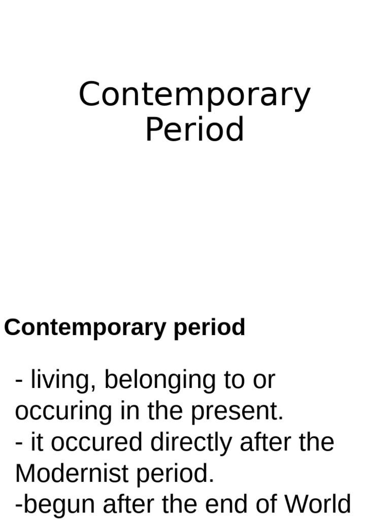 Contemporary Literature Overview | PDF | Classics