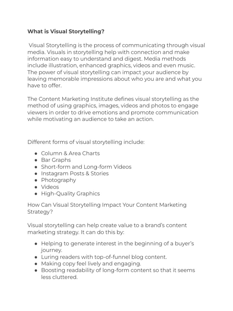 Understanding Visual Storytelling Basics | PDF | Narrative | Narration