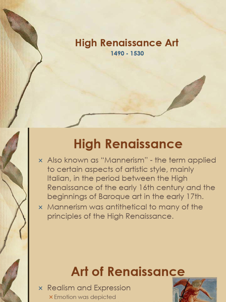 High Renaissance Art | PDF | Raphael | Paintings