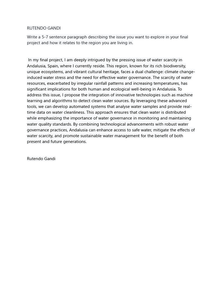 RUTENDO GANDI - Global Cirtizenship | PDF