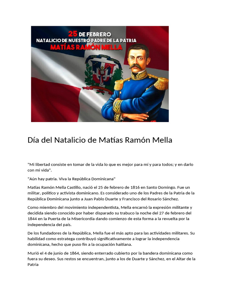 Matias Ramon Mella | PDF | Viajes