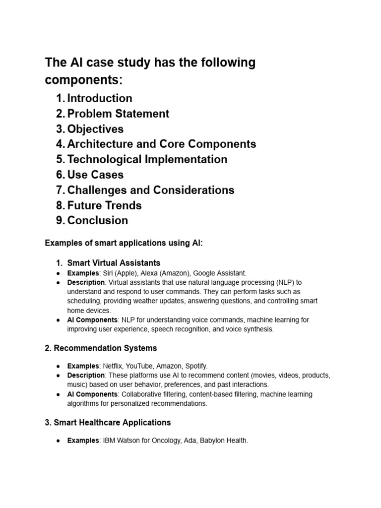 Ai Case Study | PDF | Artificial Intelligence | Intelligence (AI) & Semantics