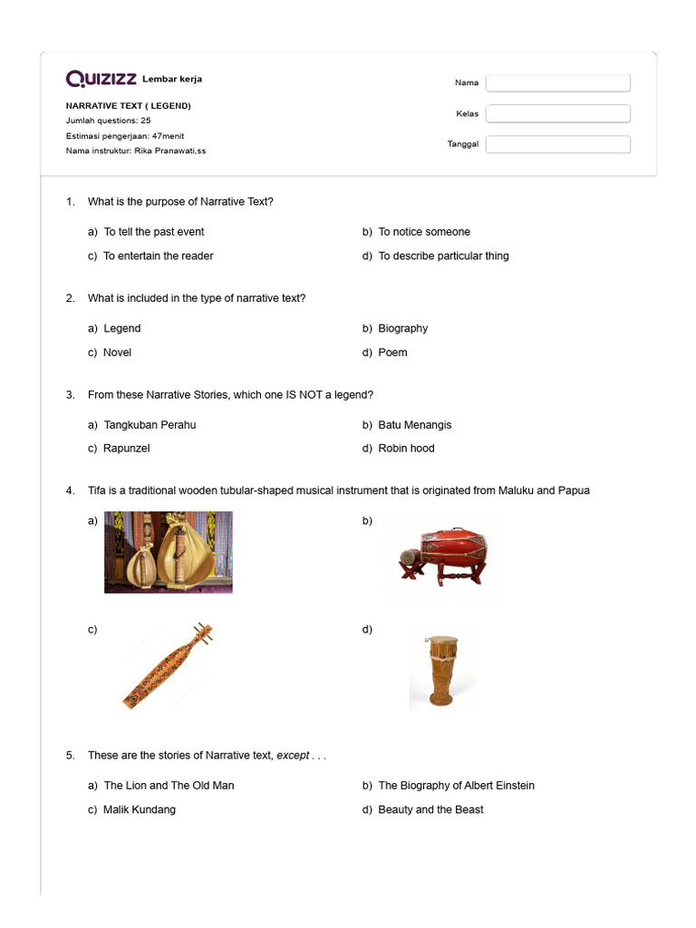 Understanding Narrative Texts: Legends | PDF | Traditional Stories ...