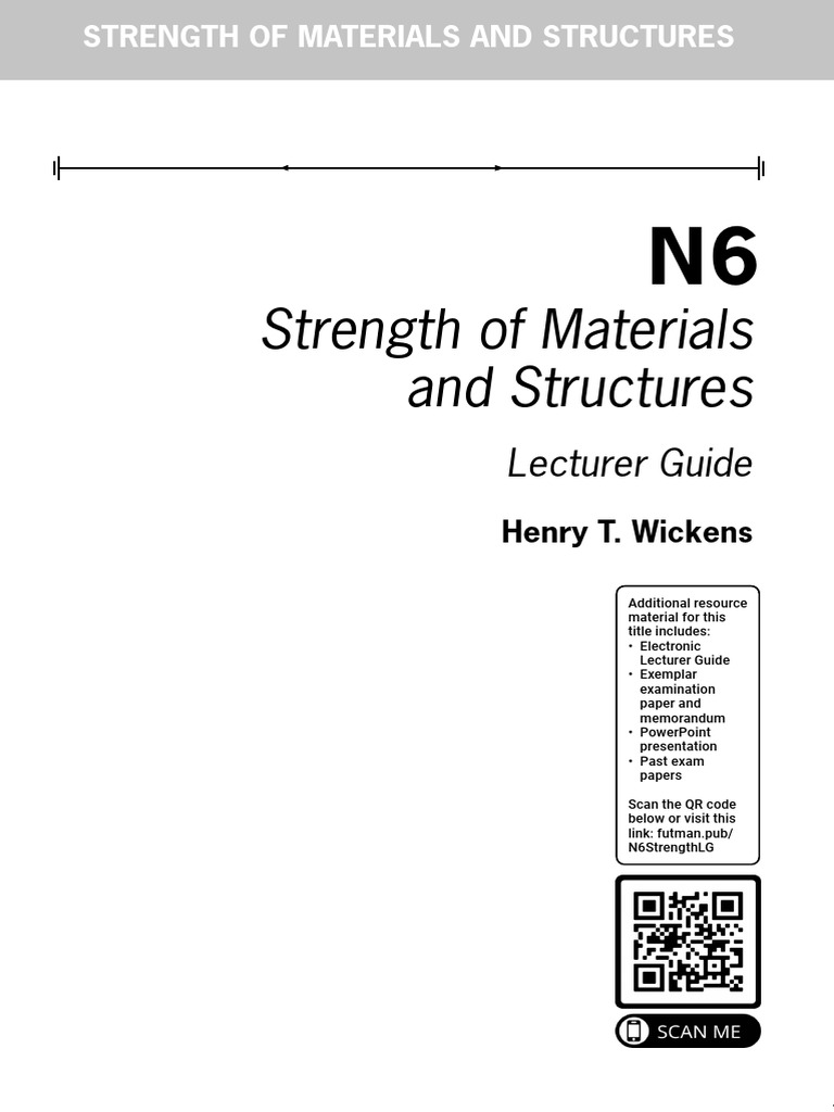 N6 Strength of Materials and Structures Lecturer Guide 2023 1 | PDF | Bending | Stress (Mechanics)