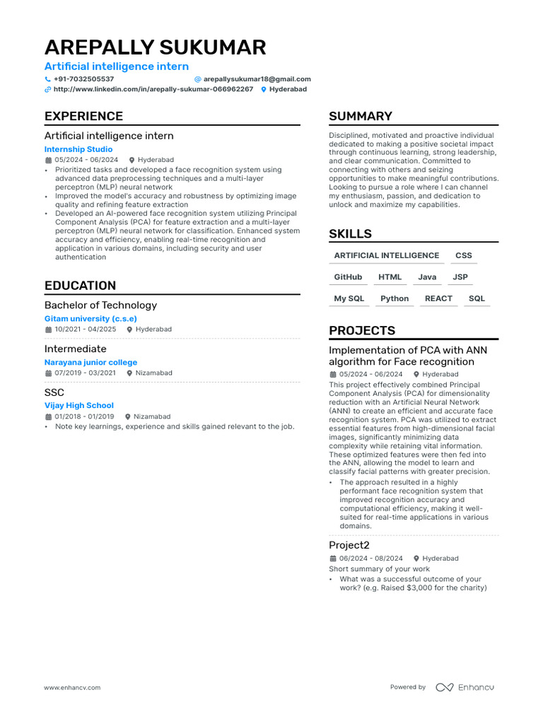 Are Pally Su Kumar Resume | PDF | Artificial Neural Network ...