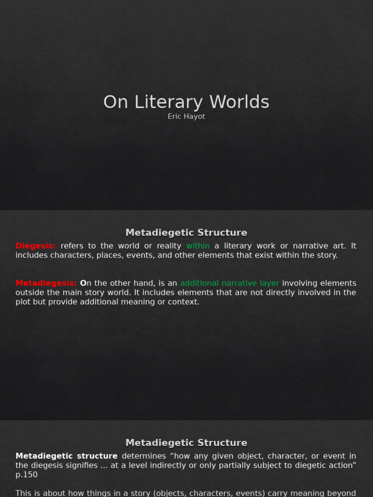 On Literary Worlds Eric Hayot | PDF | Concept | Narrative