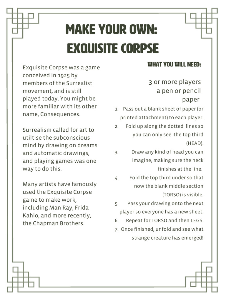 Make Your Own Exquisite Corpse | PDF | Young Adult