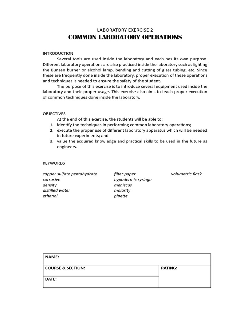 Laboratory Exercise 2 | PDF | Density