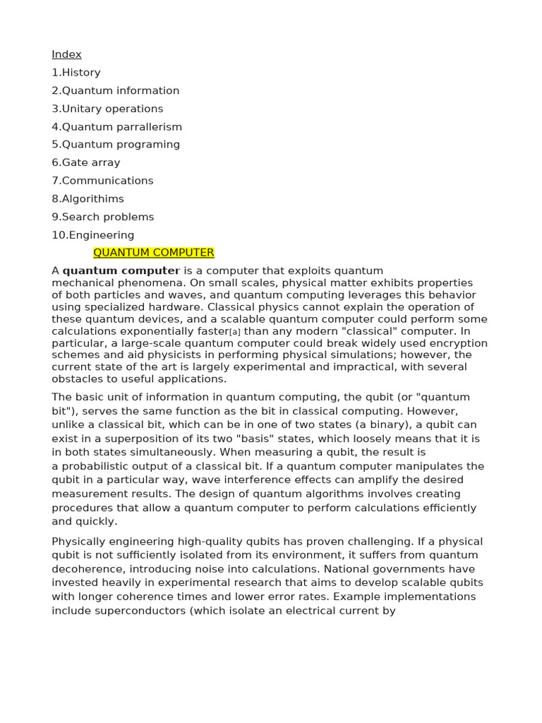 Quantum Computing. | PDF | Quantum Computing | Cryptography Quantum Computing. | PDF | Quantum Computing | Cryptography