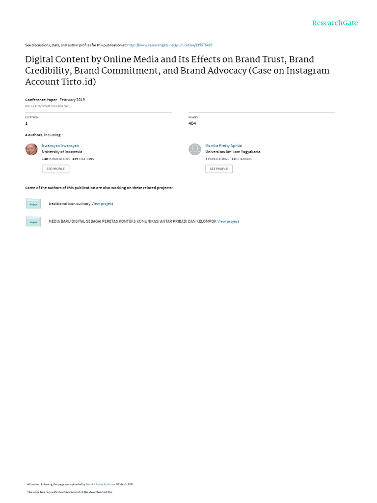 Infographics As Content Marketing On Brand Image and Credibility | PDF ...