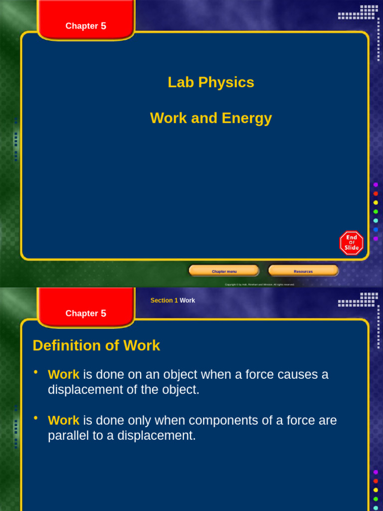 5 Ch5 Work and Energy | PDF | Potential Energy | Kinetic Energy