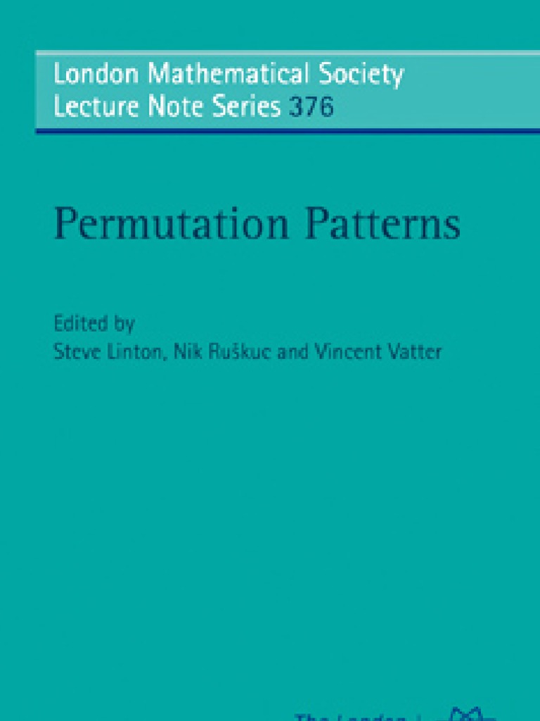 Permutation Patterns Pdf Combinatorics Geometry