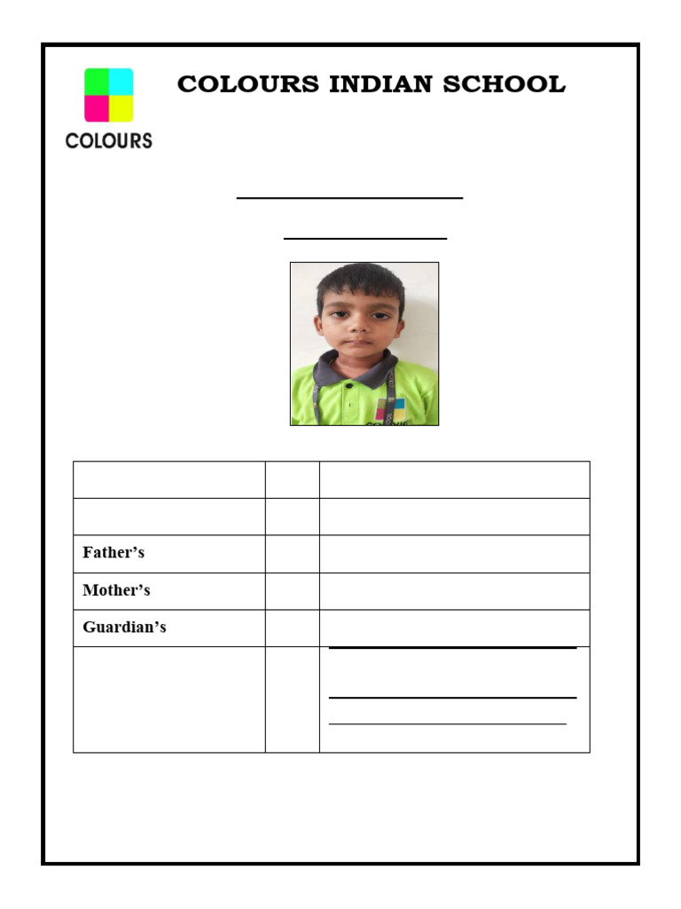 Ahan Singh Ukg Report Card Cis Chennai | PDF | Psychological Concepts ...