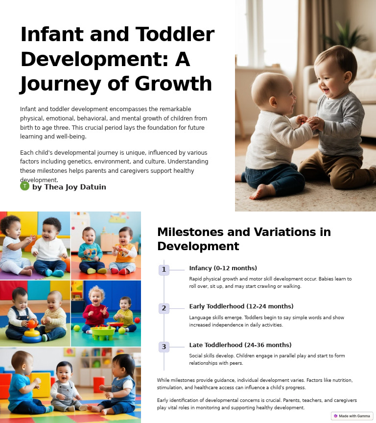Infant and Toddler Development A Journey of Growth | PDF | Career ...