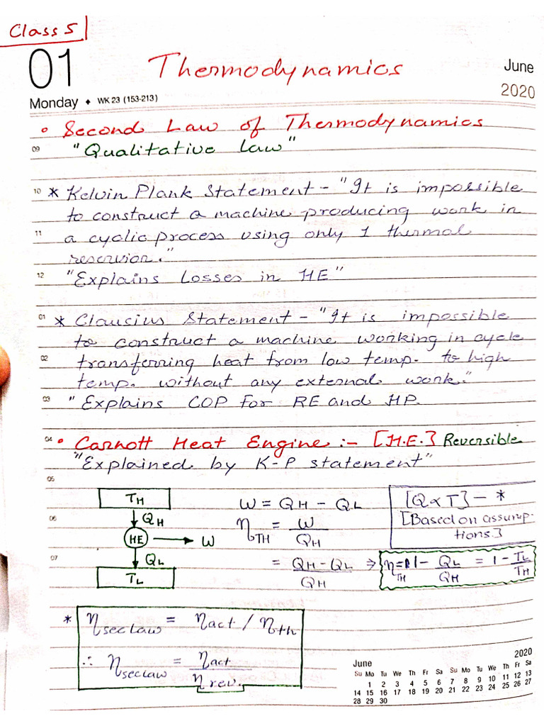 Thermo Class 5 | PDF