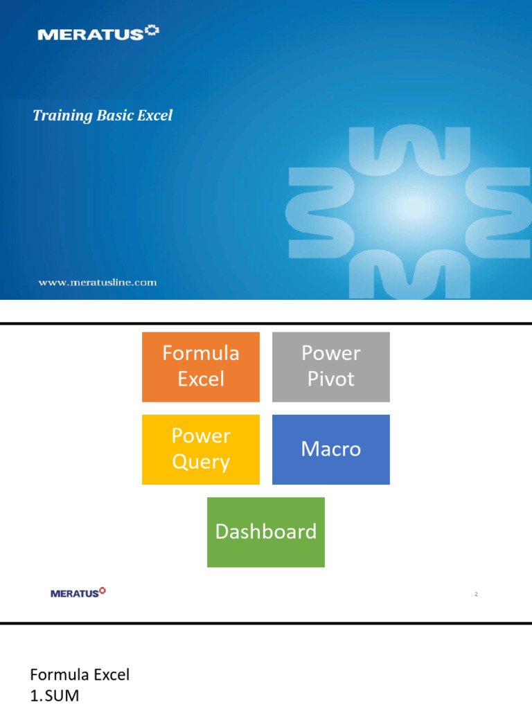 Training Basic Excel | PDF