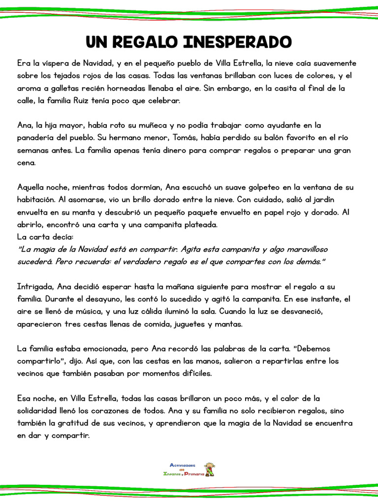 Lectura Comprensiva Cuento de Navidad | PDF | Derechos de autor