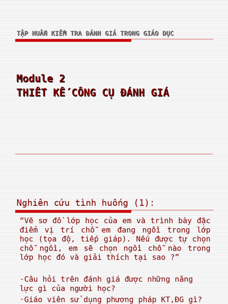 Thiet Ke Cong Cu Danh Gia | PDF