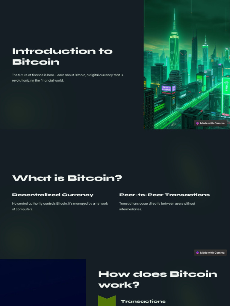 Introduction To Bitcoin | PDF | Finance & Money Management | Computers