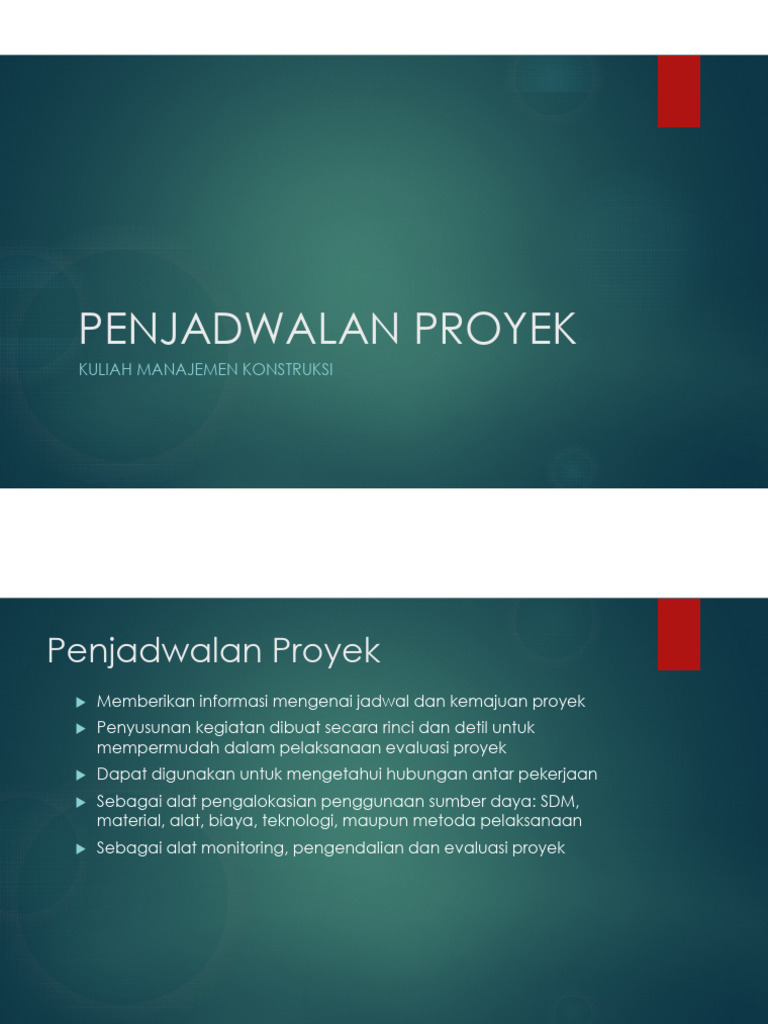 05 Penjadwalan Proyek | PDF