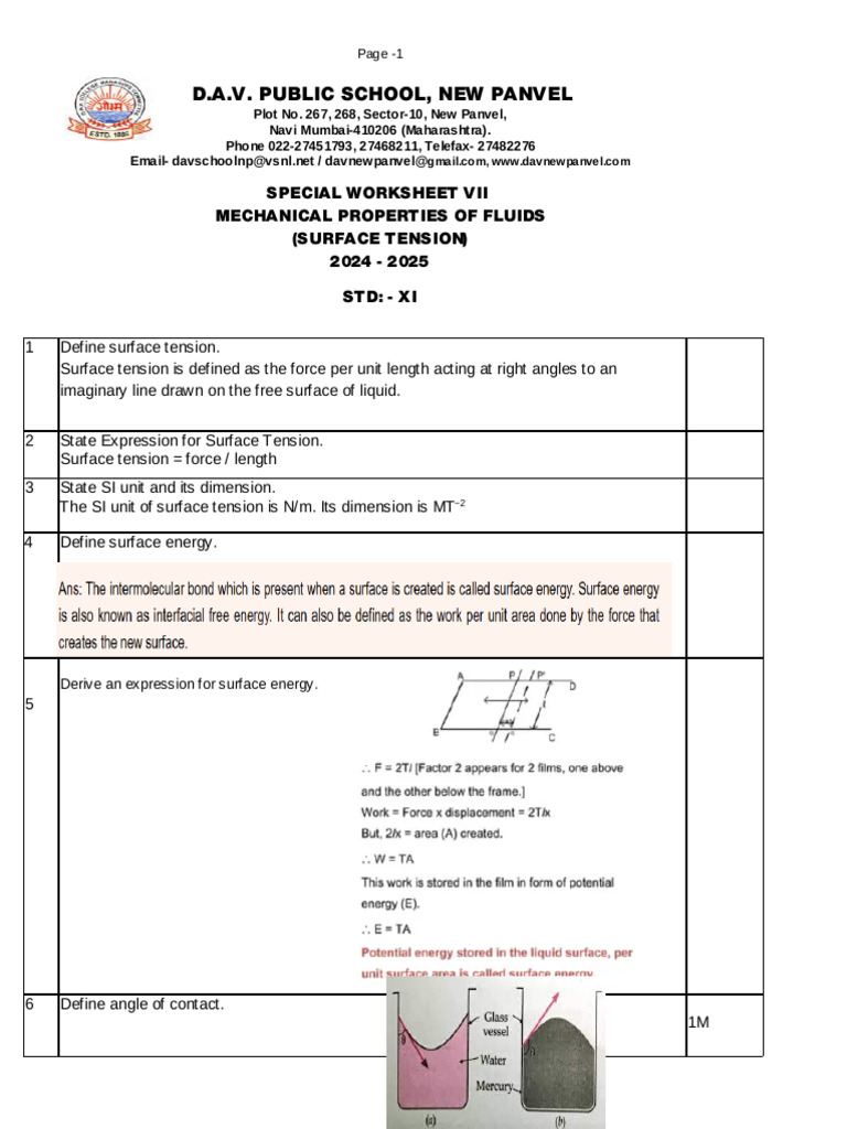 Special Worksheet Vii Xi Phy | PDF