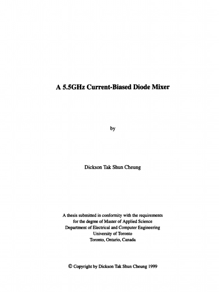 Mixer Design | PDF | Electronic Circuits | Computer Engineering