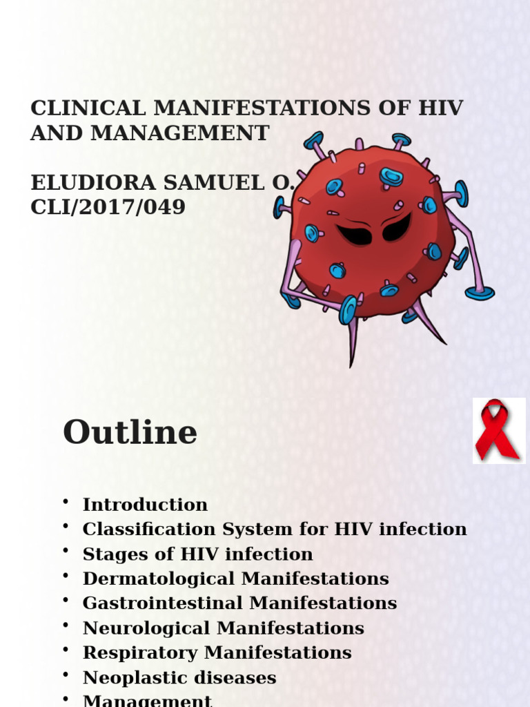 Clinical Manifestations of HIV& Management Hayludz | PDF | Management ...