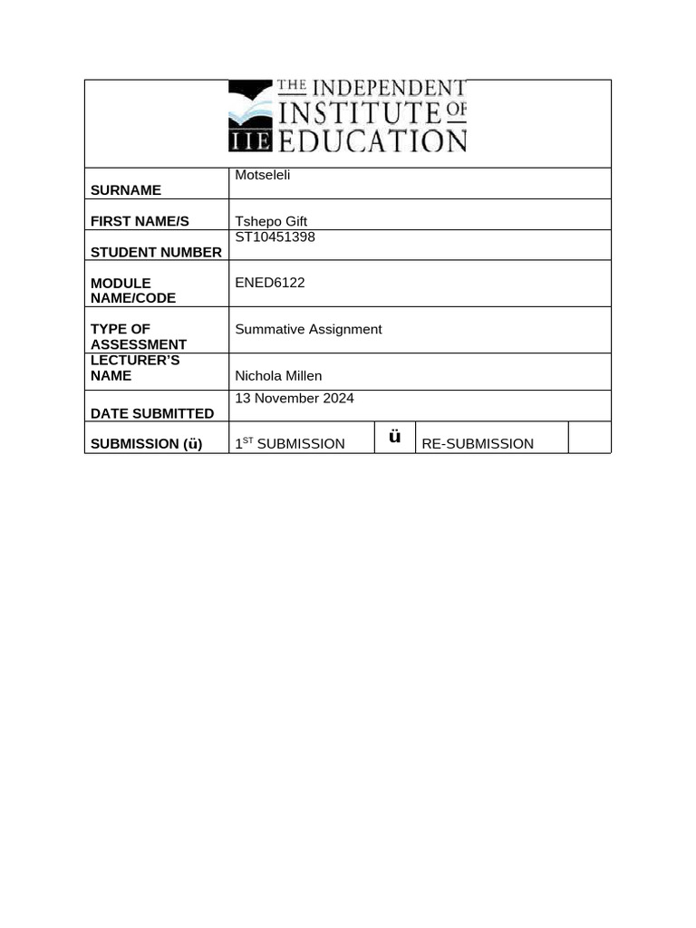 Appendix A Cover Page (4) (AutoRecovered) | PDF | Language Arts ...