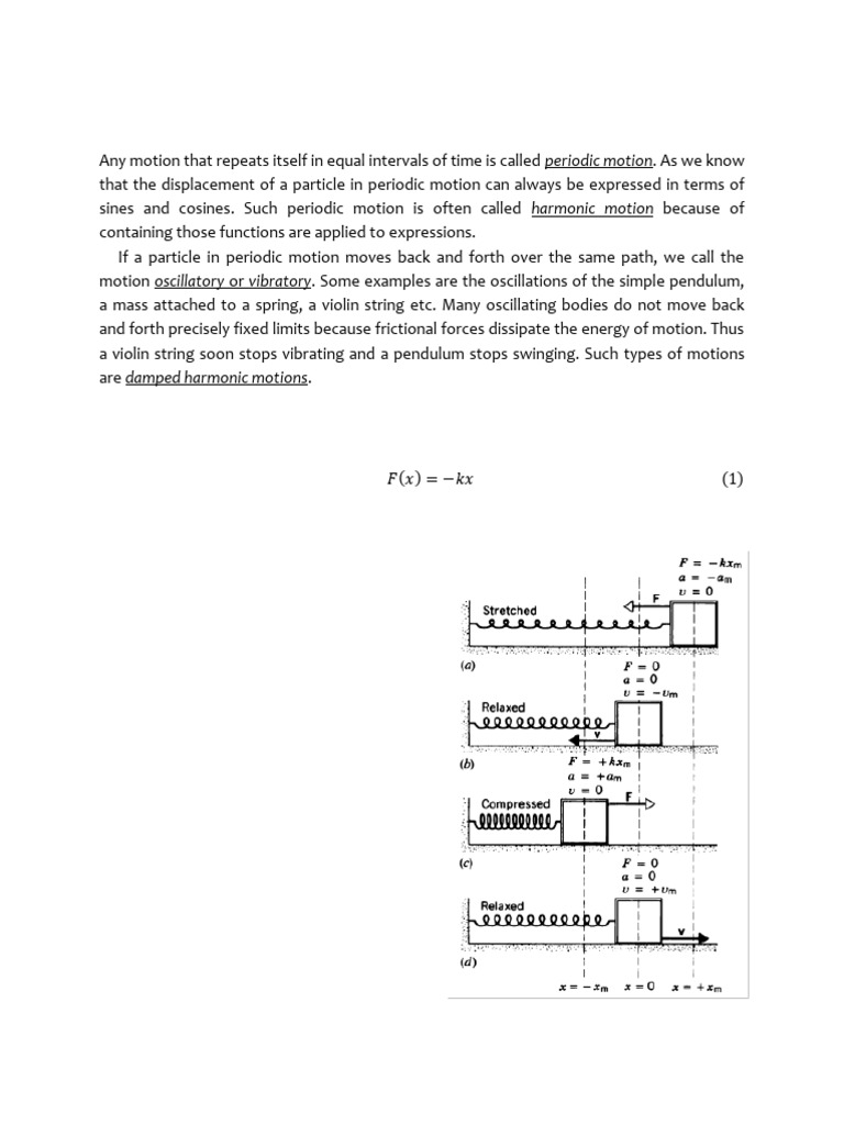 Ch2 Oscillatory Motion | PDF | Oscillation | Damping