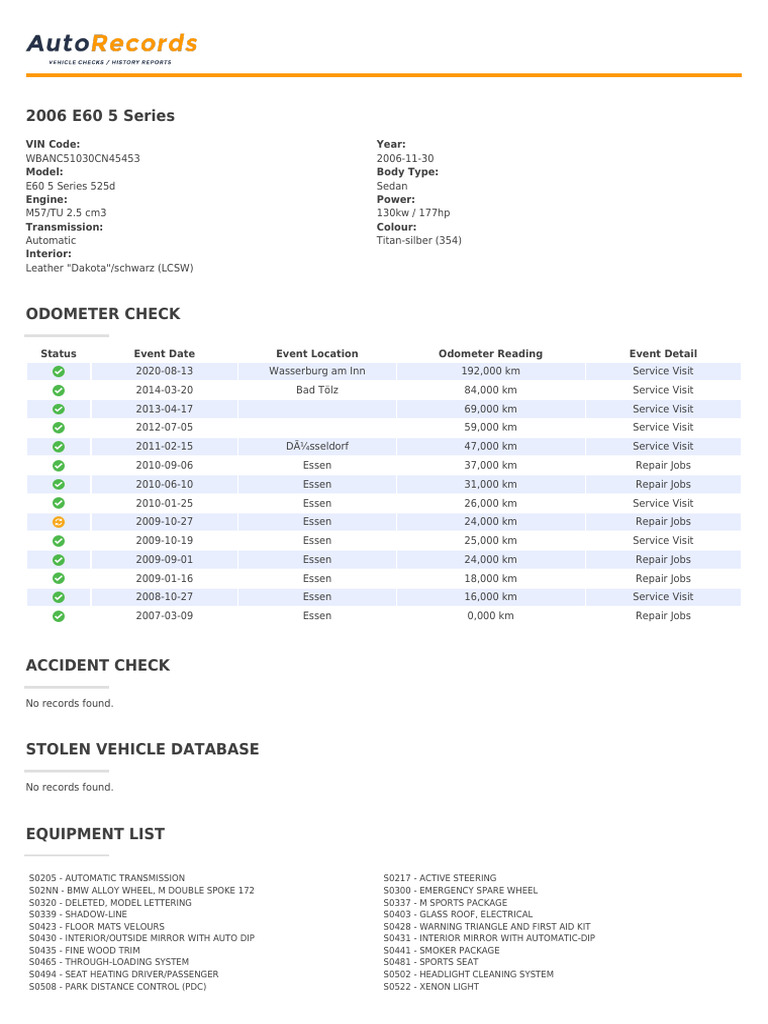 E60 5 Series 525d Overview | PDF | Land Vehicles | Car