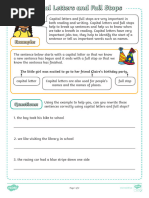 Capital Letters Full Stops Question Marks Worksheet Class2 | PDF