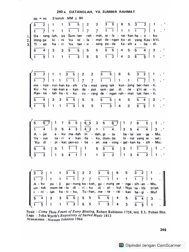 KJ. 240a - Datanglah, Ya Sumber Rahmat | PDF