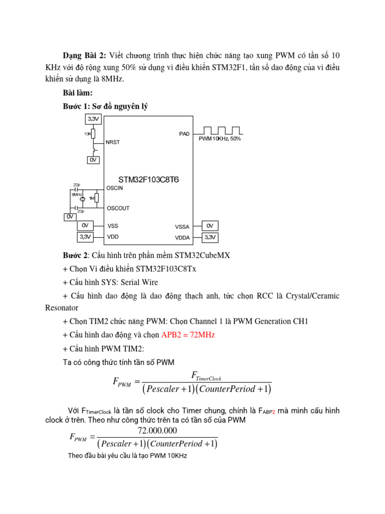Bài 2 - TIM2 - PWM | PDF