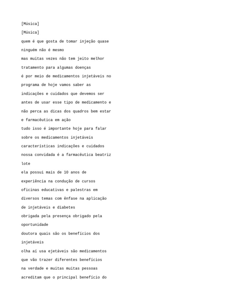 FARMACÊUTICO + SAÚDE - Medicamentos Injetáveis - Portuguese - Generated ... FARMACÊUTICO + SAÚDE - Medicamentos Injetáveis - Portuguese - Generated ...