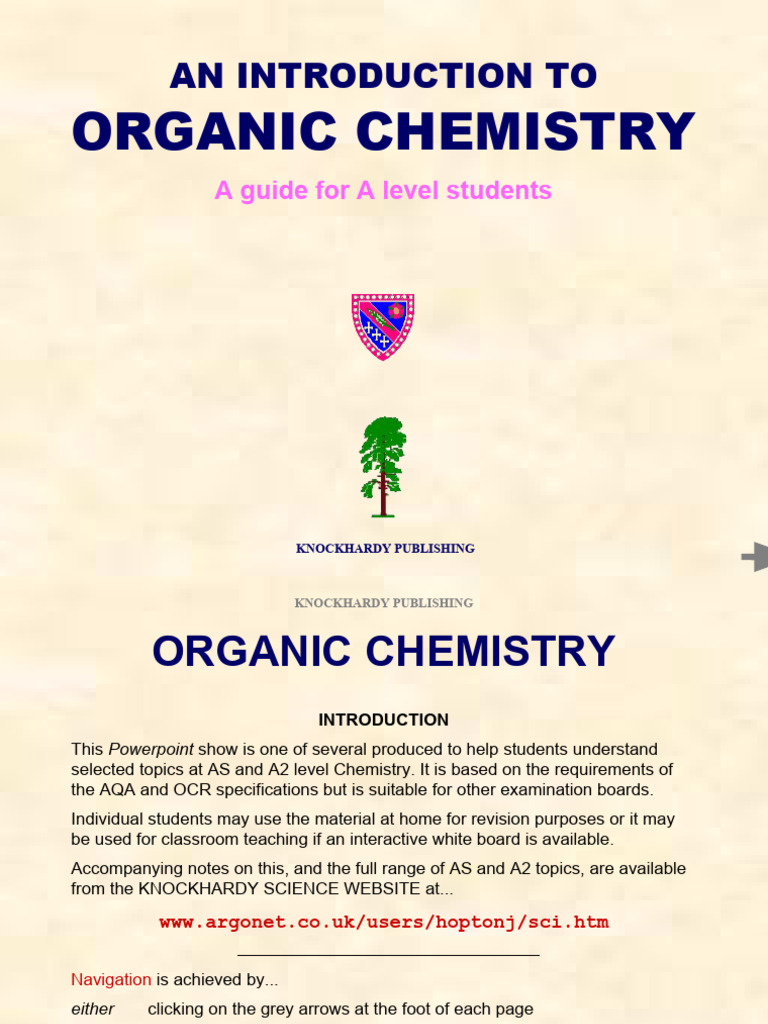 A Level Organic Chemistry Guide | PDF | Molecules | Chemical Bond