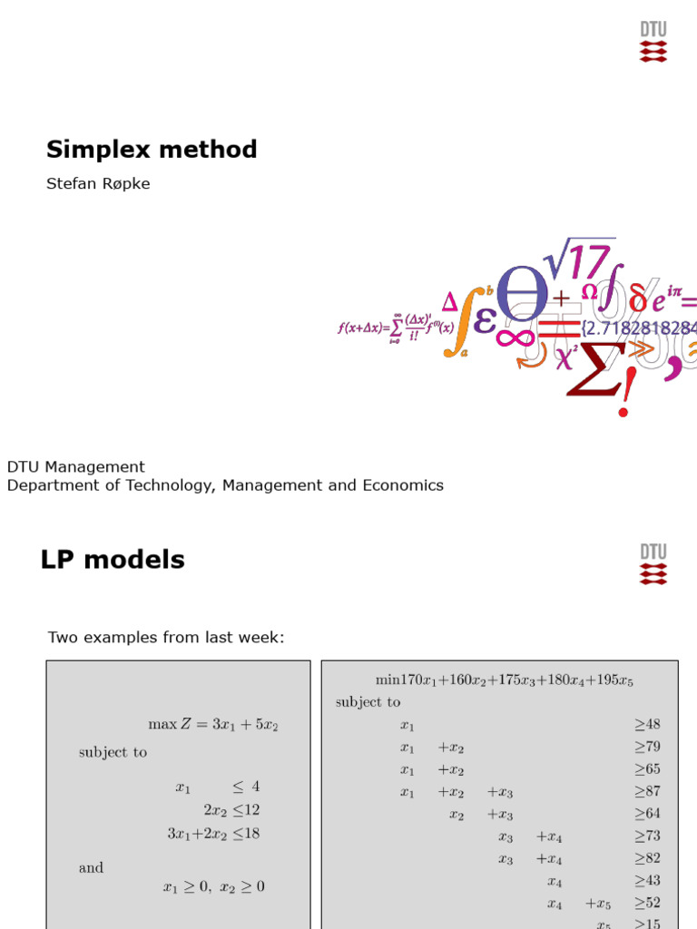 02-ch04-Simplex | PDF | Linear Programming | Applied Mathematics